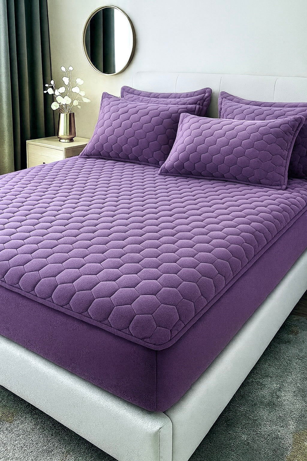 Topper 160/200 pentru saltea cu elastic, + 2 fete de perna, COD: TOPS7 ...